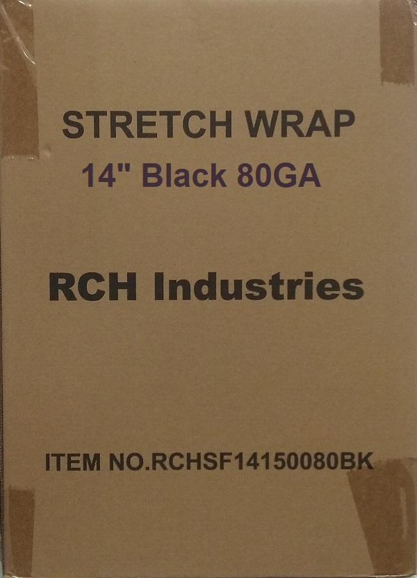 Hand Stretch Film 80ga 14" X 1500' BLACK